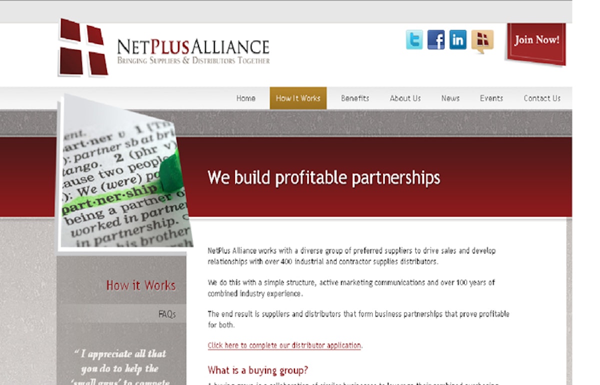 NetPlus Alliance Launches New Website | Industrial Distribution