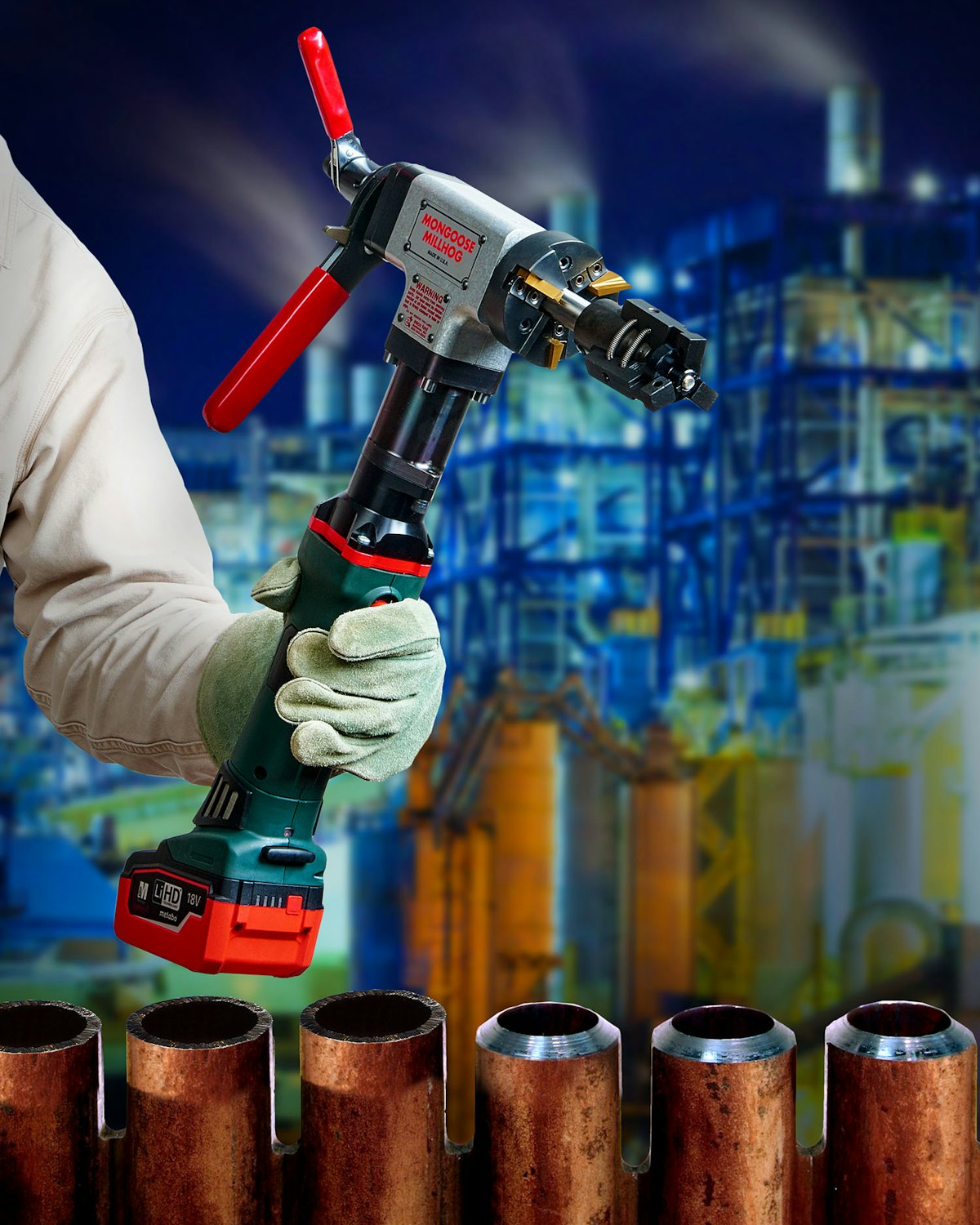 ESCO Mongoose MILLHOG® Battery Powered Beveling Tool | Industrial ...